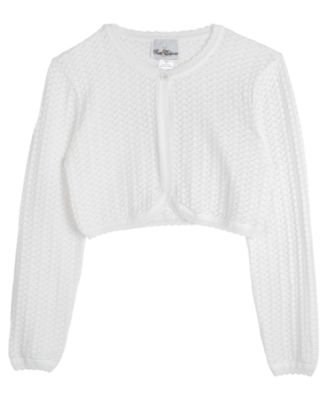 Rare Editions Big Girls Crochet Cardigan Sweater - Macy's