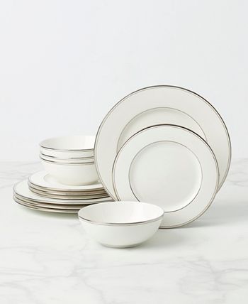 Lenox Federal Platinum 12-Piece Dinnerware Set, Service for 4 - Macy's