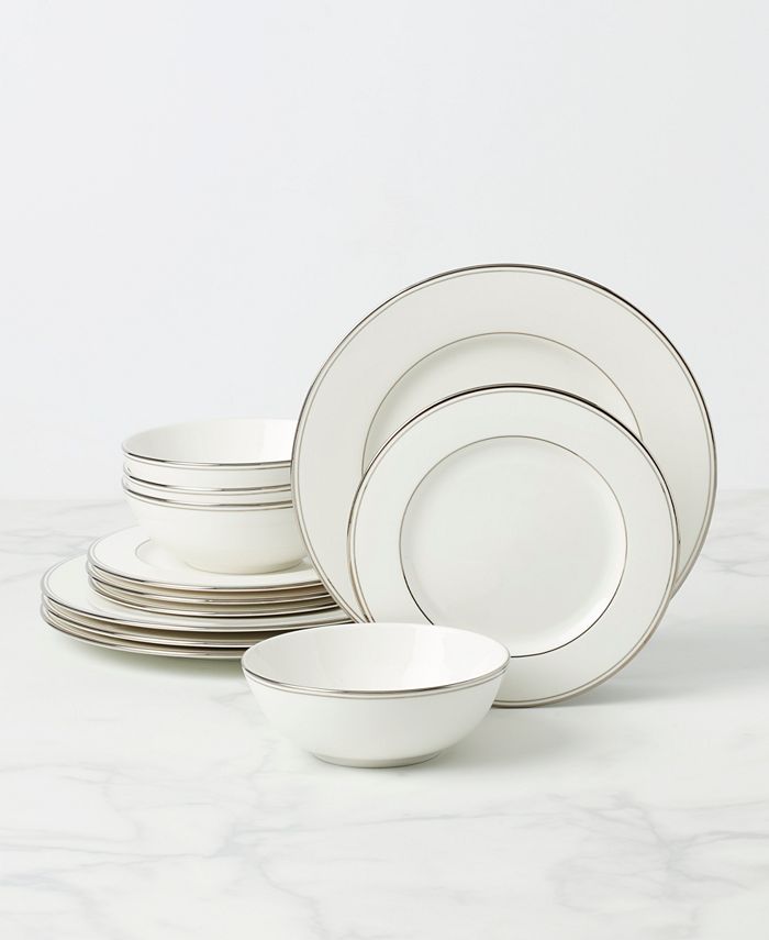 Lenox Federal Platinum 12-Piece Dinnerware Set, Service for 4 - Macy's