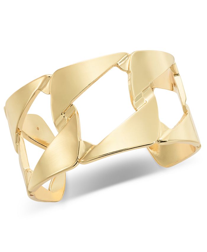 I.N.C. International Concepts Gold-Tone Big Chain Link Cuff Bracelet ...