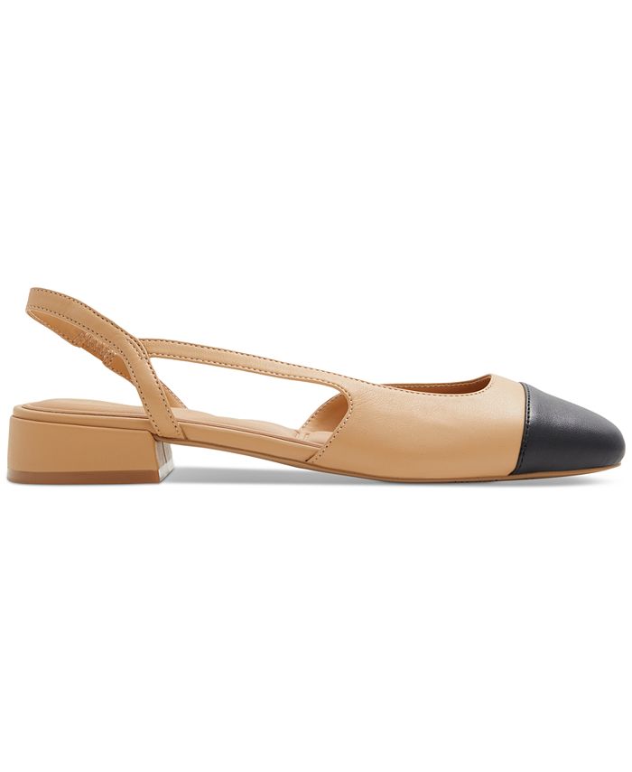 ALDO Women's Amandine Slingback Cap Toe Block-Heel Flats - Macy's