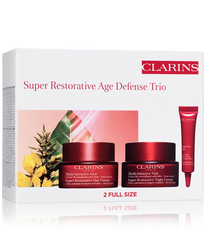 Clarins 3-Pc. Limited-Edition Super Restorative Day & Night Skincare ...