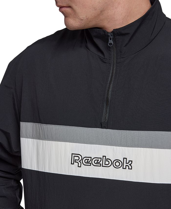 Reebok Men's Retro Colorblocked Quarter-Zip Popover - Macy's