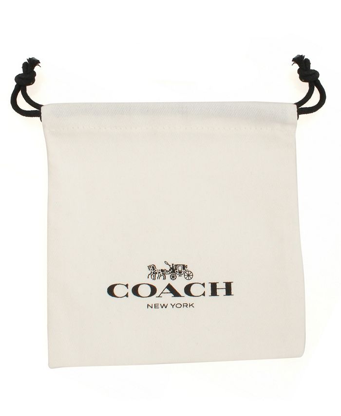 COACH Clear Resin Signature Quilted Lucite Padlock Charm Bracelet - Macy's