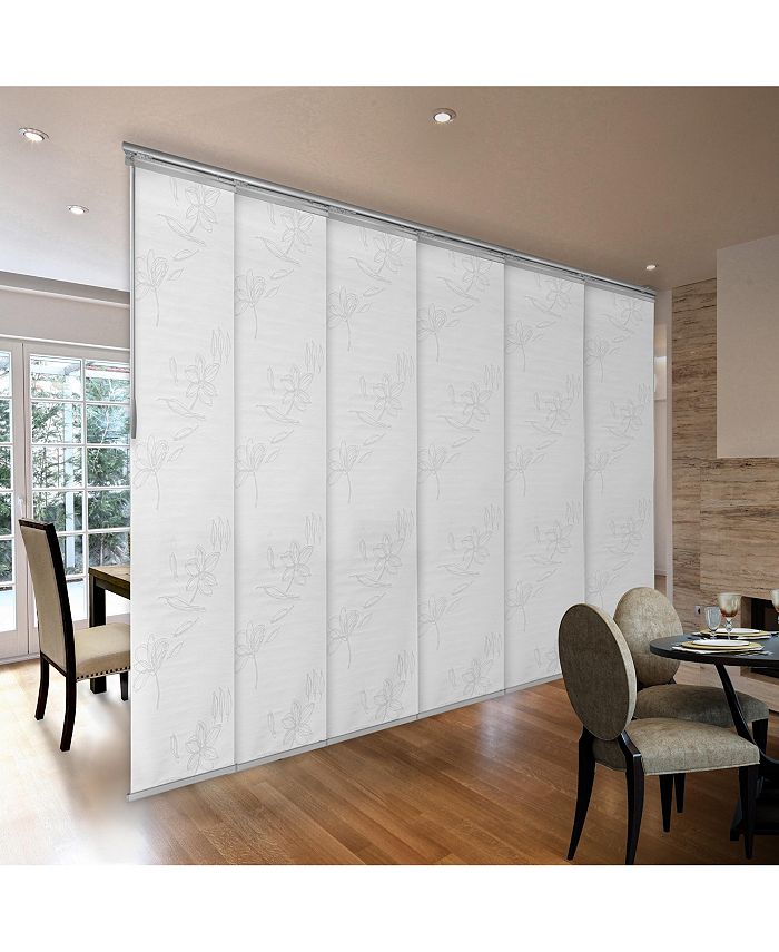 Rod Desyne Lotus Blind 6-Panel Single Rail Panel Track Extendable 70 ...