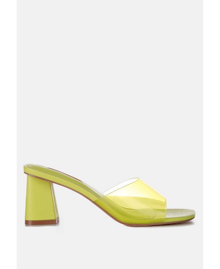 London Rag Clear Flirt Clear Strap Slip On Heel Sandals - Macy's