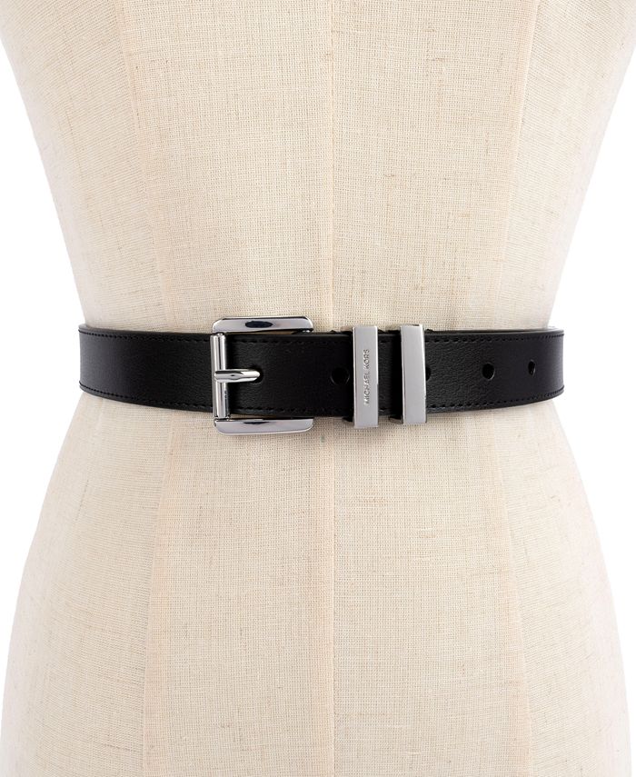 Michael Kors Women's Leather Metal-Loop Belt - Macy's