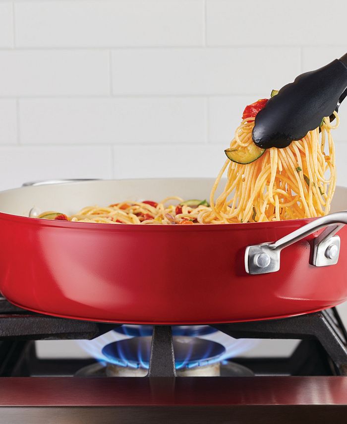 KitchenAid Hard Anodized Ceramic Nonstick 5 Quart Saute Pan with Lid ...