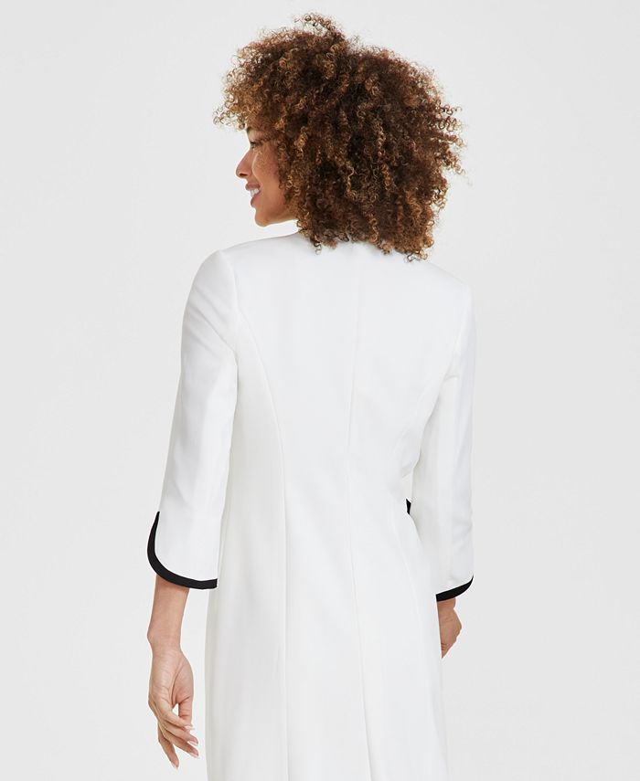 Kasper Women's Stretch-Crepe Open-Front Framed Topper - Macy's