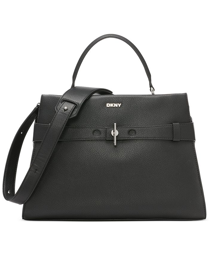 DKNY Bleeker Medium Leather Satchel - Macy's