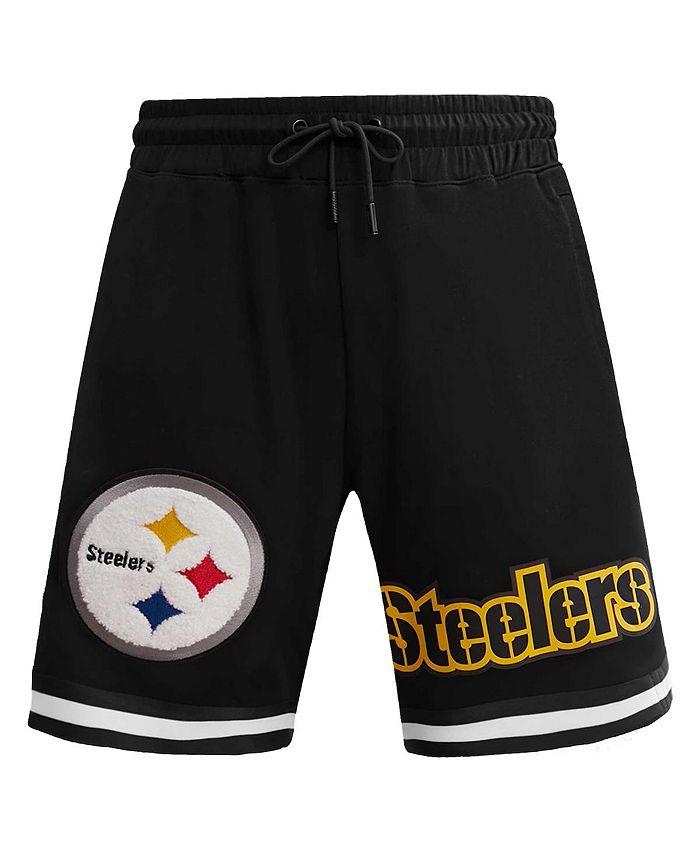 Pro Standard Men's Black Pittsburgh Steelers Classic Chenille Shorts ...