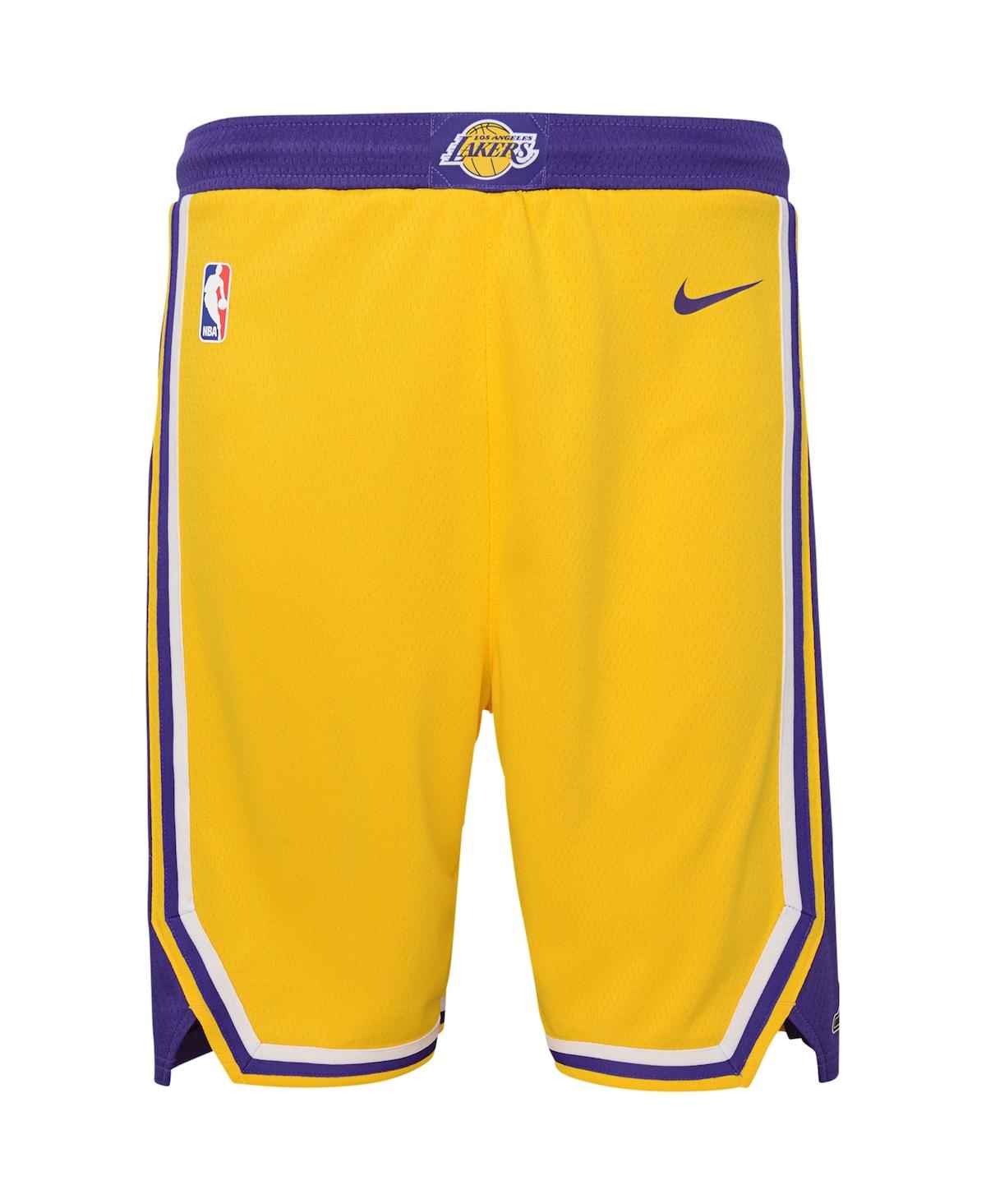 Big Boys Nike Gold Los Angeles Lakers Icon Edition Mesh Performance Swingman Shorts - Gold