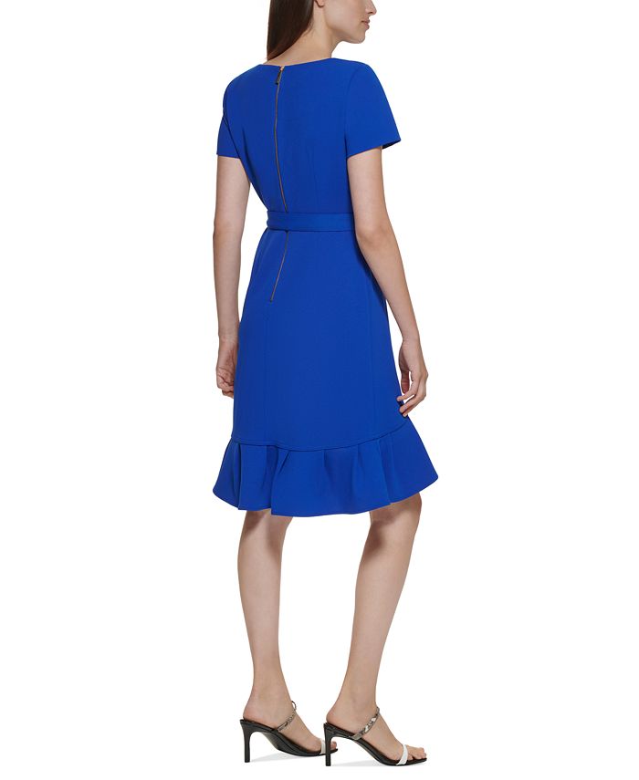Calvin Klein Women's Ruffle-Hem Sheath Dress - Macy's