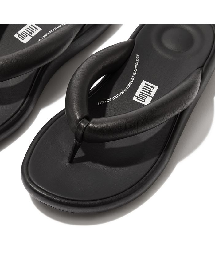 FitFlop Women's Iqushion D-Luxe Padded Leather Flip-Flops - Macy's