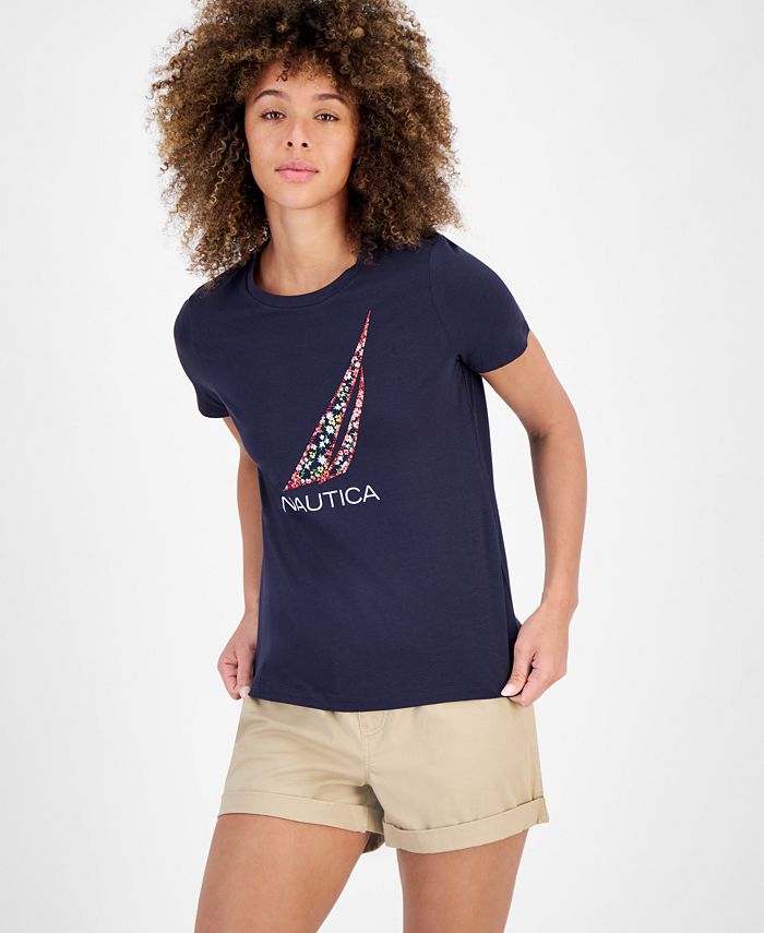 Nautica Jeans Women's Appliqué Logo T-Shirt - Macy's