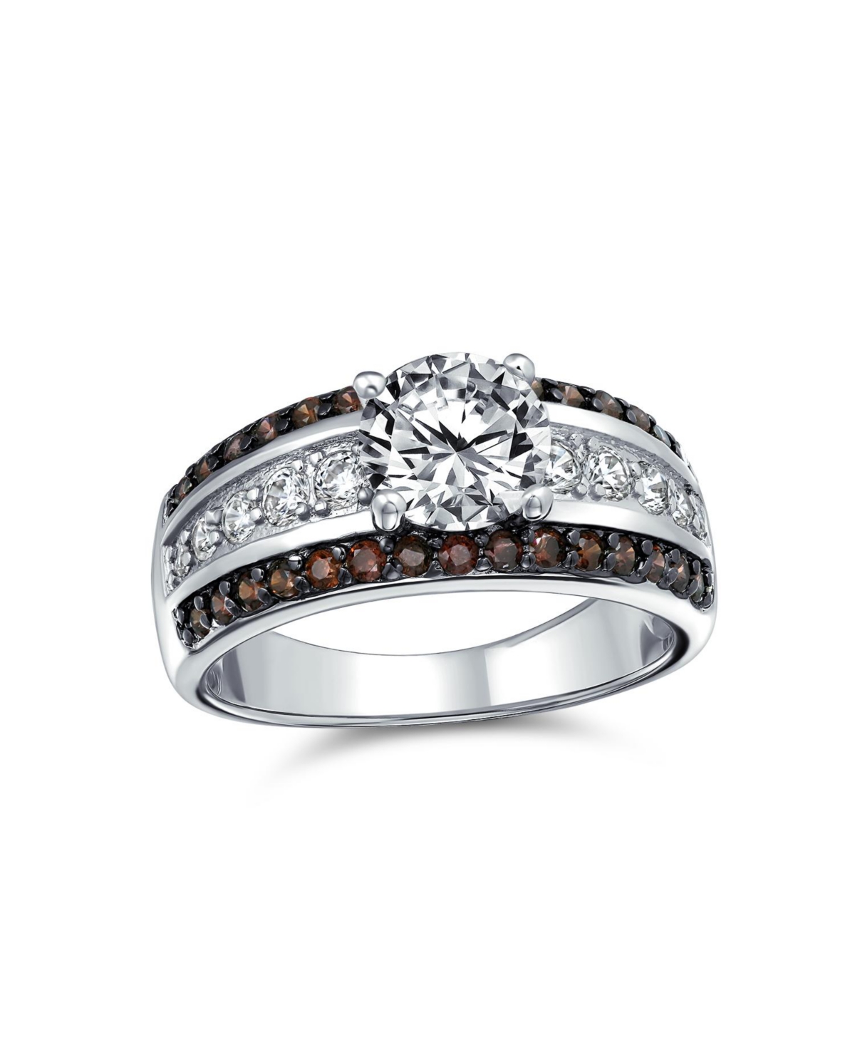 Click here for Bling Jewelry 3CTW Cz Two Tone Chocolate Brown Col... prices