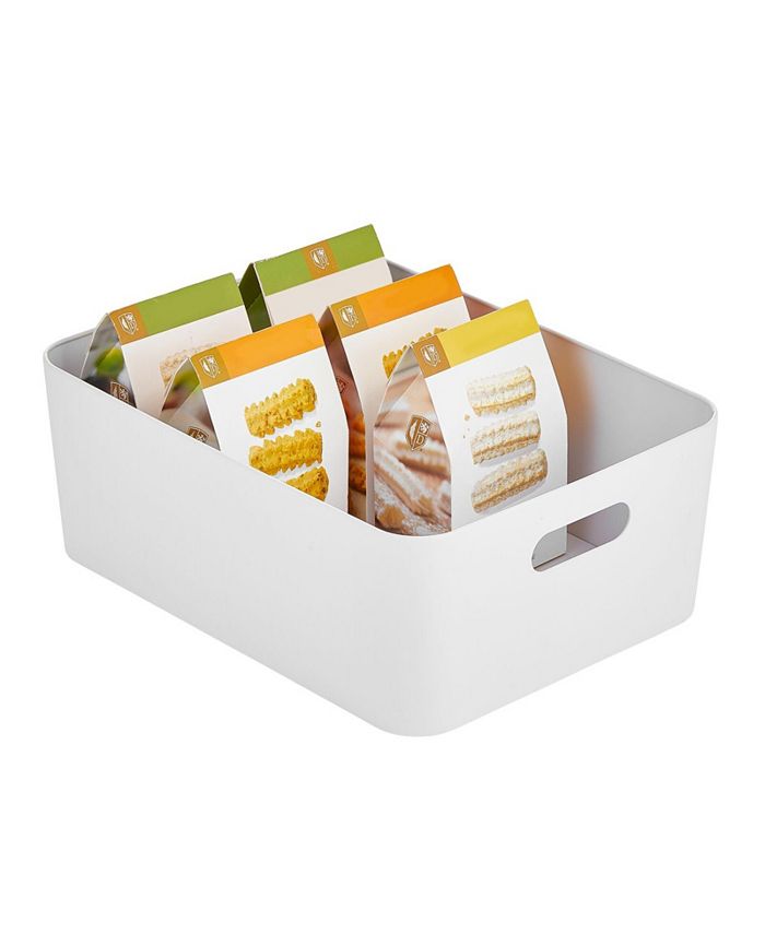mDesign Metal Kitchen Storage Container Bin with Handles - Macy's
