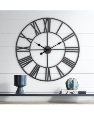 Dahlia Studios River Parks 30" Wide Zia Open Metal Round Wall Clock ...