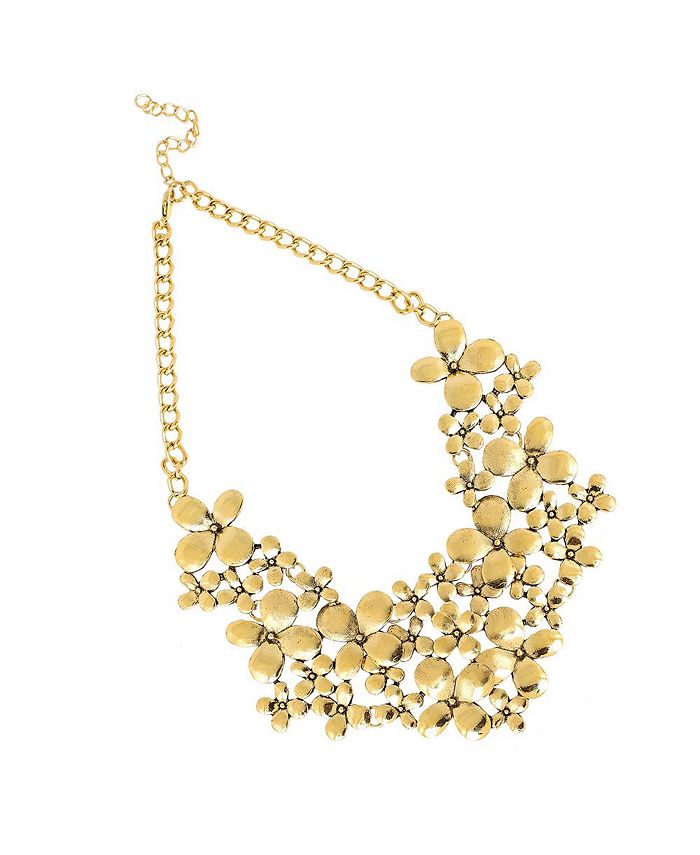 SOHI Women's Cluster Flora Statement Necklace - Macy's