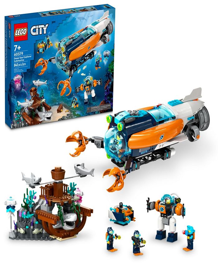 LEGO® City 60379 Deep-Sea Explorer Toy Submarine Building Set - Macy's