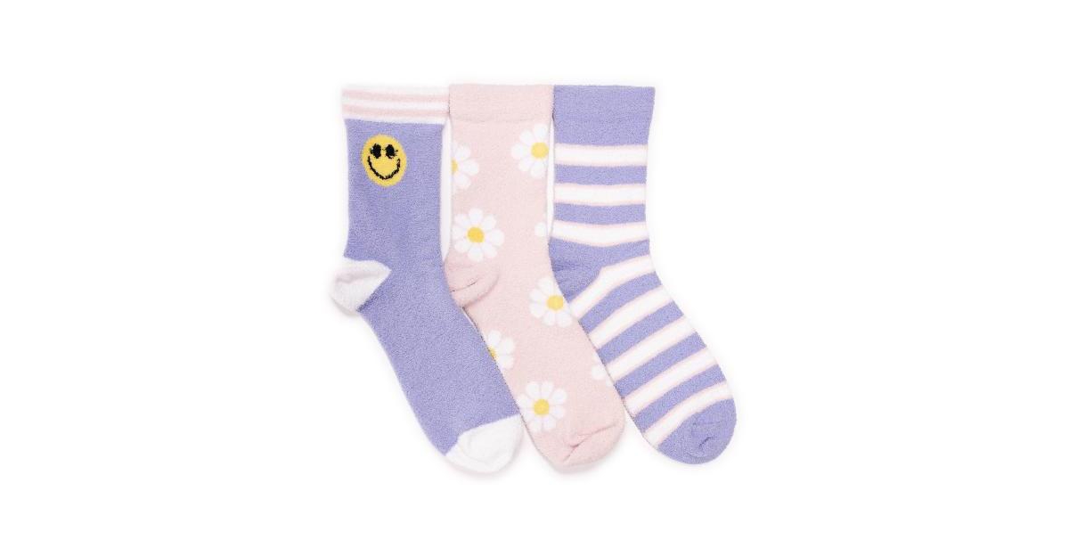 Click here for Muk Luks Womens 3 Pack Cozy Compression Crew Socks... prices