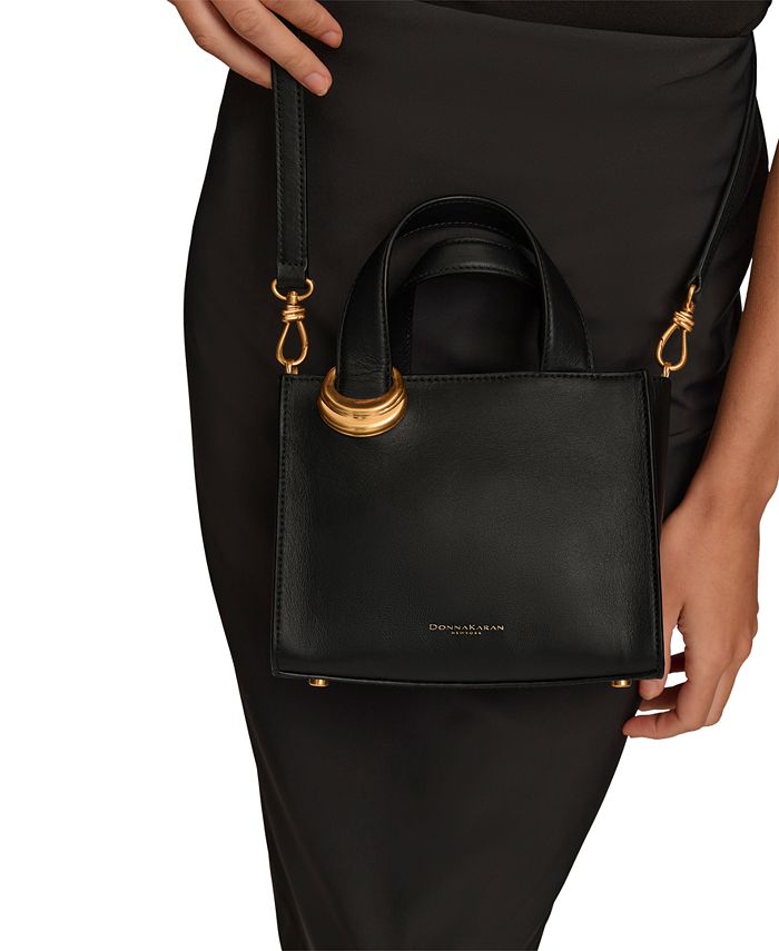 Donna Karan New York Donna Karan Hewlett Leather Top Handle Buckle ...