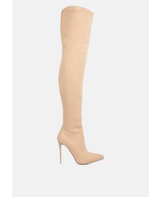 Atelier Stretch Faux Suede Stiletto Long Boots - Macy's