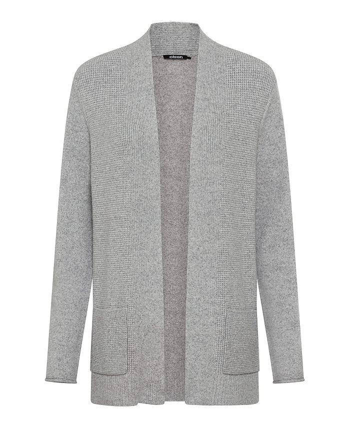 Olsen Long Sleeve Open Front Cardigan - Macy's