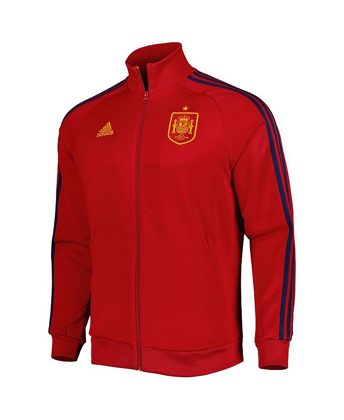 adidas Men's Red Spain National Team DNA Full-Zip Raglan Track Jacket ...