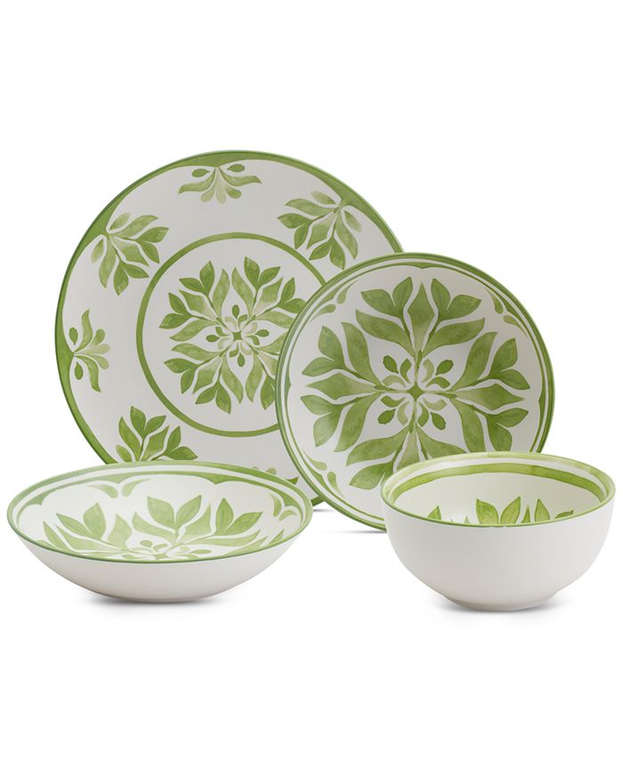 Tabletops Unlimited Bristol Green 12 Pc. Dinnerware Set, Service for 4 ...
