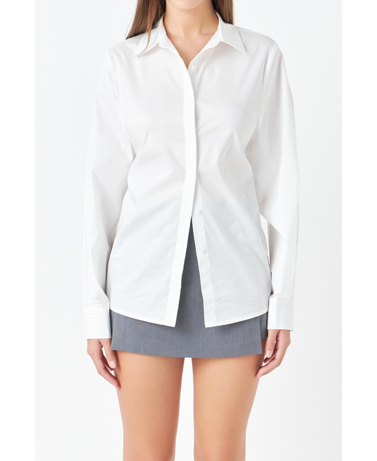Click here for Womens Elastic Detailed Shirt - White prices