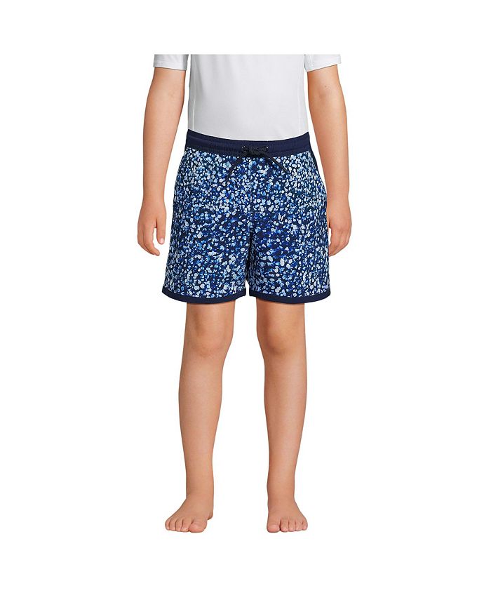 Lands' End Boys Child's Stretch Sport Swim Trunks - Macy's