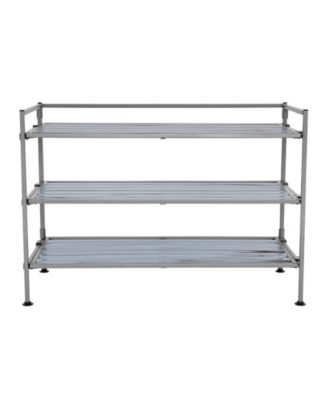 Seville Classics HOME 3-Tier Stackable Wide Resin Slat Shoe Rack - Macy's