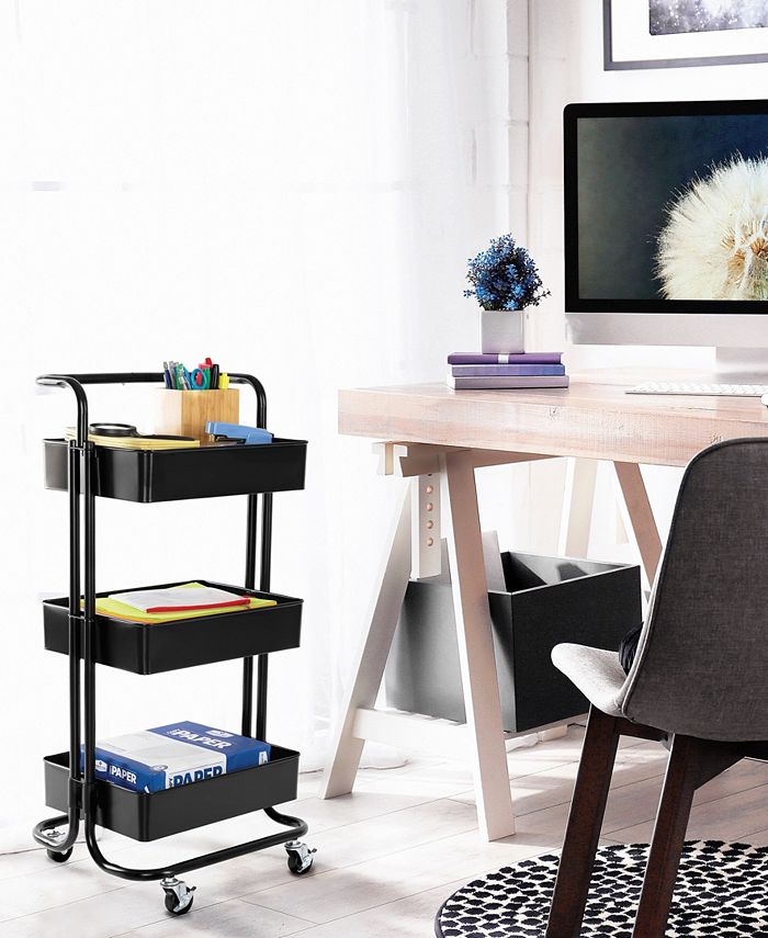 Seville Classics 3-Tier Steel Cart with Handle - Macy's