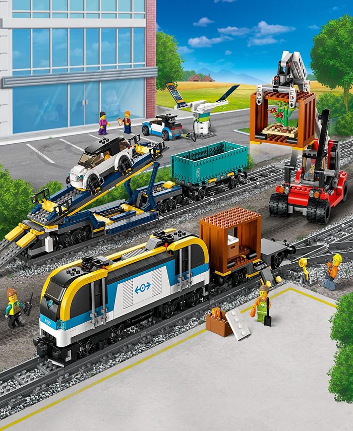 LEGO® City Freight Train 60336 Toy Building Set with 6 Minifigures - Macy's
