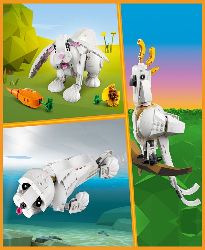 LEGO® Creator 3-in-1 White Rabbit, Cockatoo and Seal 31133 Toy Building ...