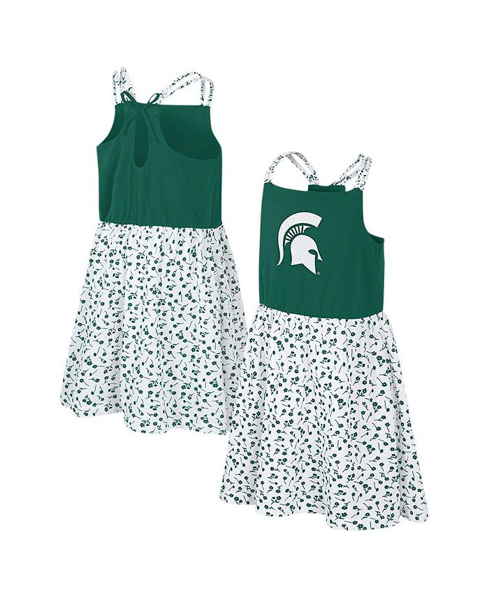 Colosseum Big Girls Green, White Michigan State Spartans Robin Floral ...