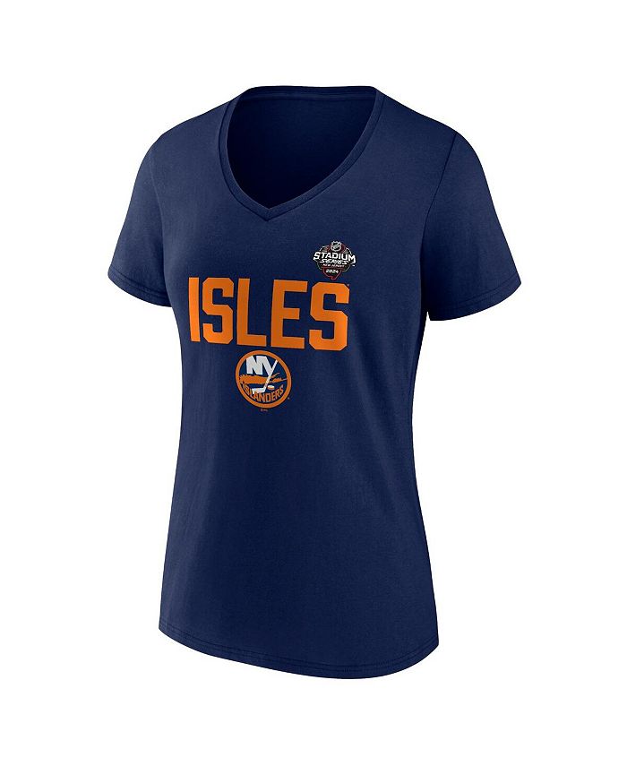 Fanatics Women's Navy New York Islanders 2024 NHL Stadium Series Logo V ...