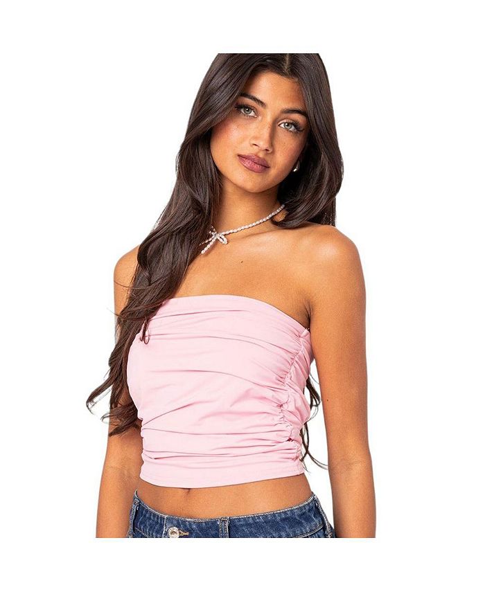 Edikted Women's Isabella ruched tube top - Macy's