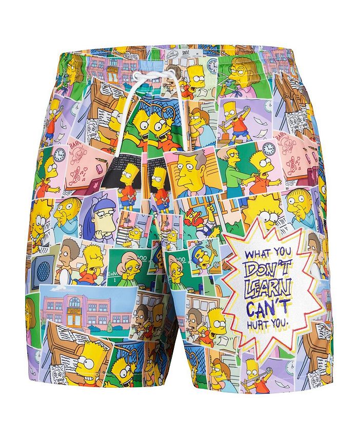 Freeze Max Men's Yellow The Simpsons Bart Classroom Shorts - Macy's