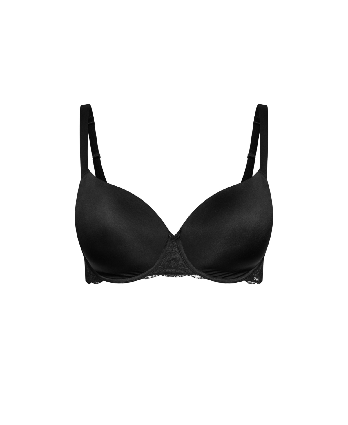 City Chic Plus Size Glam T-Shirt Bra - Black