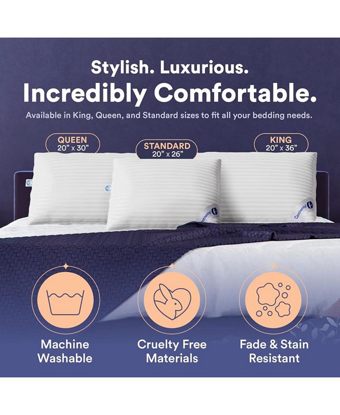 Continental Bedding Medium Comfort with 700 Fill Power - Standard Size ...