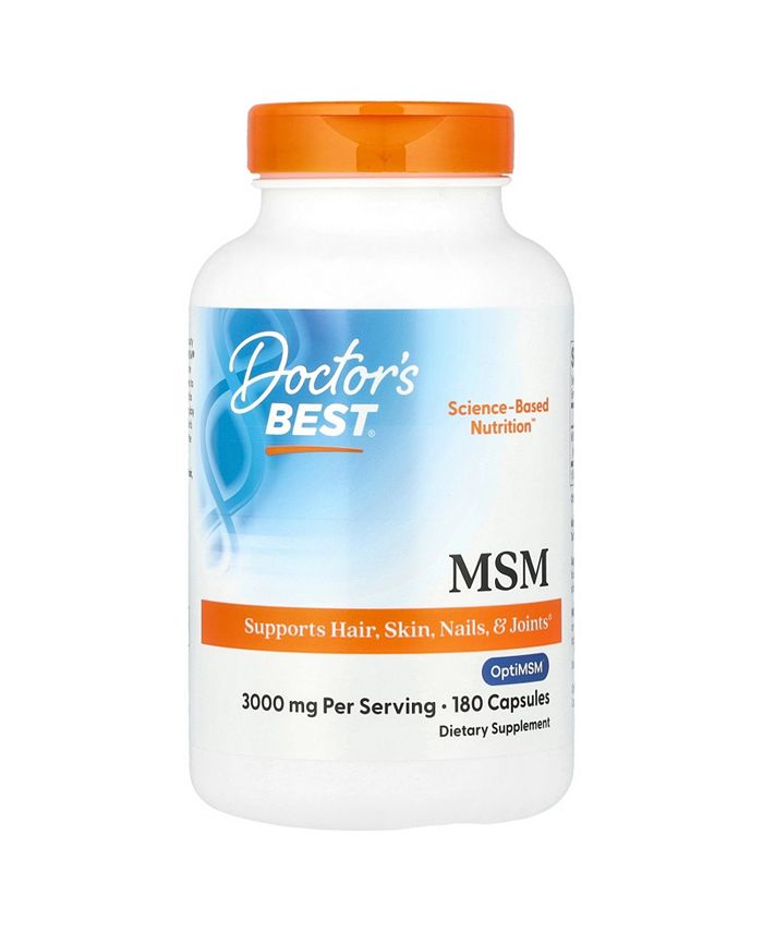 Doctor's Best MSM with OptiMSM 1 000 mg - 180 Capsules - Macy's