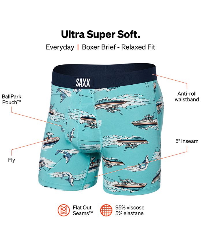 SAXX Men's Sharkski Relaxed Fit Ultra Super Soft Boxer Briefs - Macy's