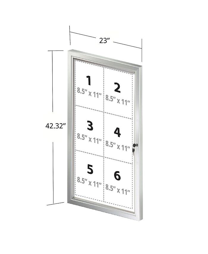 Azar Displays Medium Enclosed Magnetic Message Board w/ Lock & Key - Macy's