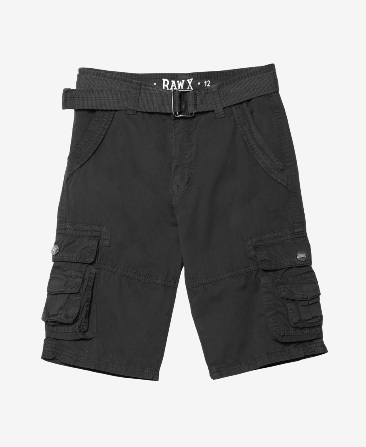 Click here for Boys Belted Twill Cargo Shorts - Charcoal prices