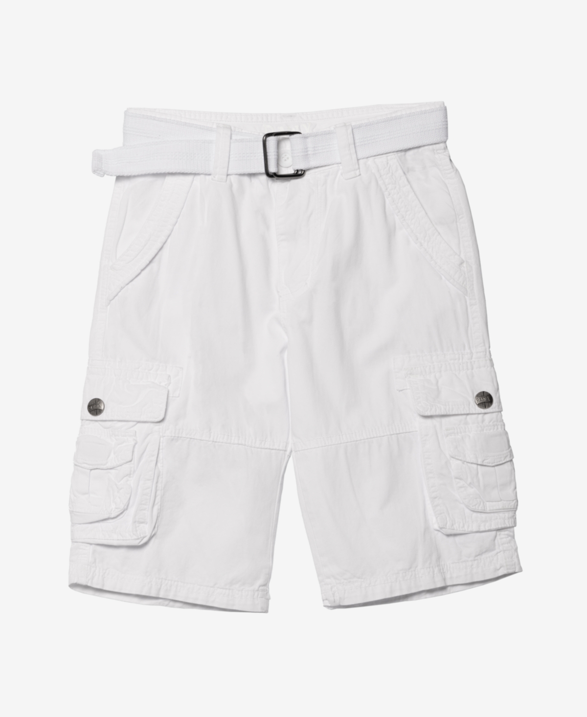 Click here for Boys Belted Twill Cargo Shorts - White prices