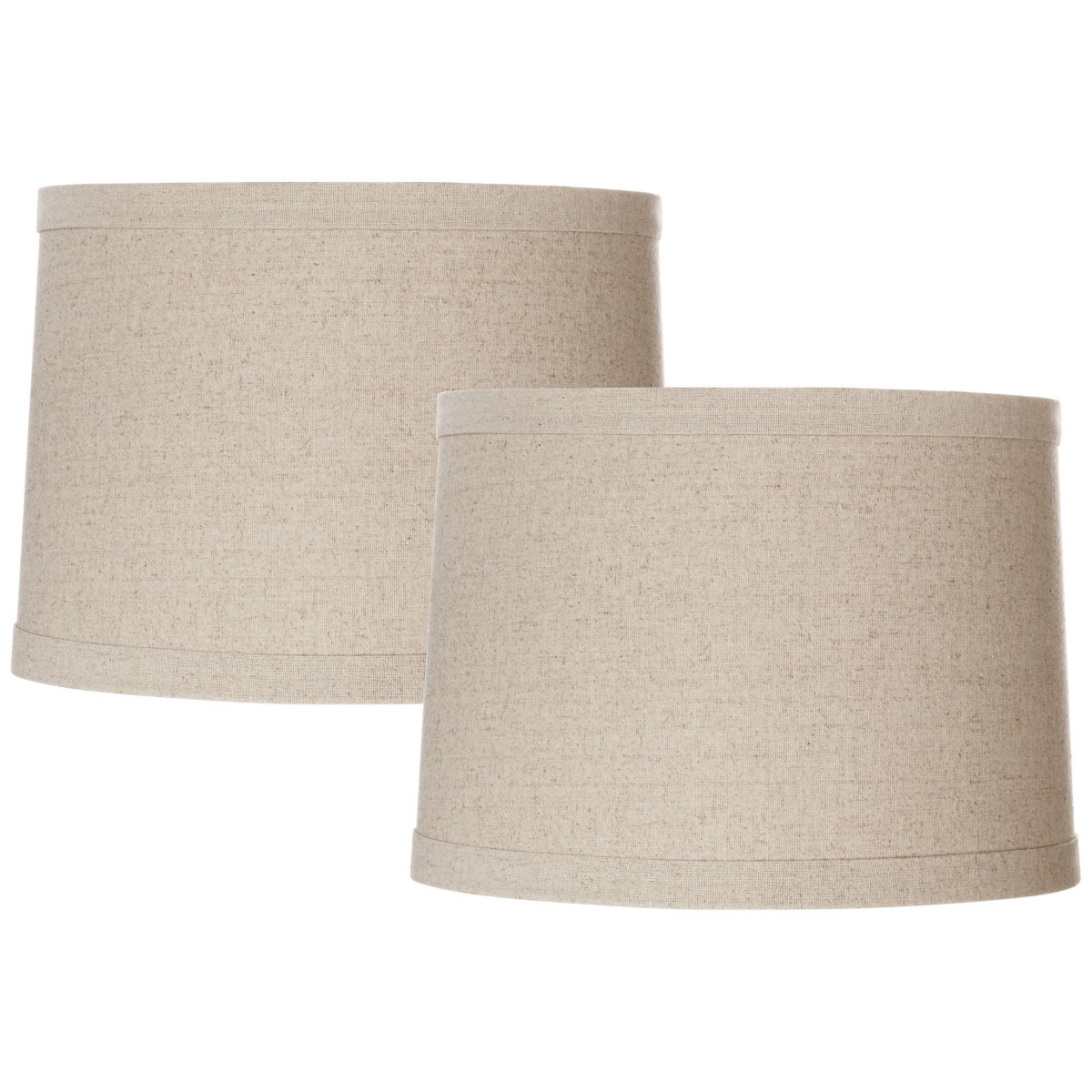 Click here for Springcrest Set of 2 Natural Linen Medium Drum Lam... prices