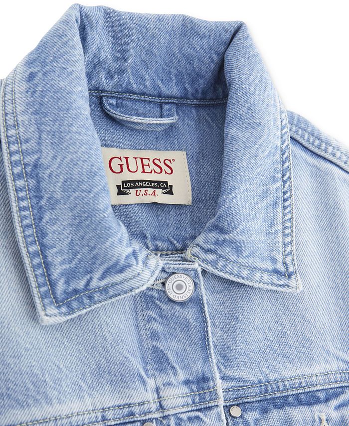 GUESS Women's Doria Button Front Denim Jacket - Macy's