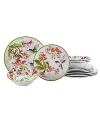 Certified International Hummingbirds Melamine 12 Pc. Dinnerware Set ...